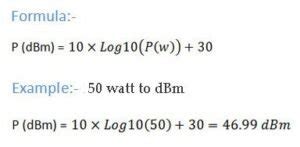 Watts To DBm Conversion Calculator RF Absorbers