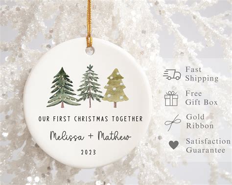 Couple Ornaments Personalized Our First Christmas Together Ornament