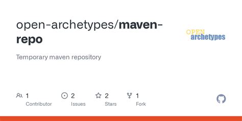Github Open Archetypesmaven Repo Temporary Maven Repository