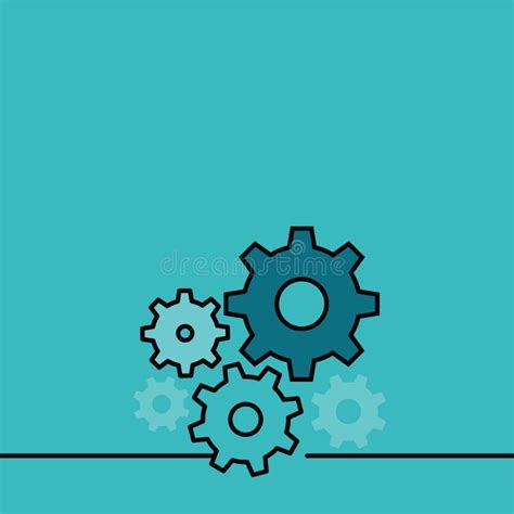 Gear Line Icon Stock Vector Illustration Of Internet 111530802