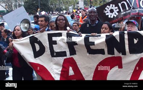 New York New York Usa 5th Sep 2017 Daca Protest In Foley Square