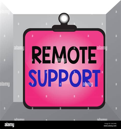 Conceptual Hand Writing Showing Remote Support Concept Meaning Help