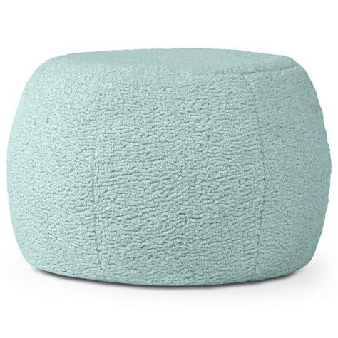 Jaxx Ellis Small Pouf In Mineral Green