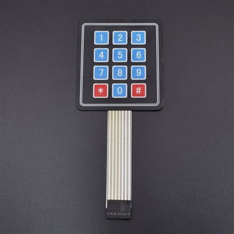 4 X 3 Matrix Array 12 Key Membrane Switch Keypad Rees52