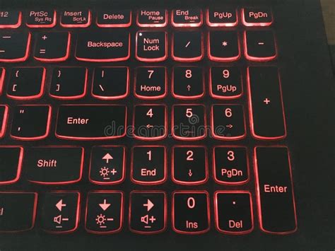 Keyboard Light Red Numlock Stock Photo Image Of Numlock