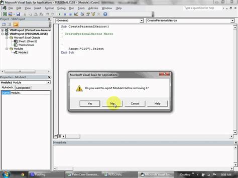 excel 2010 import to personal macro youtube