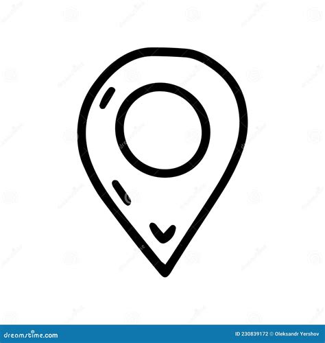 Map Pin Line Vector Doodle Simple Icon Stock Vector Illustration Of Navigation Discovery