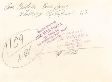 Jimi Hendrix And Brian Jones Original Photograph Rr Auction