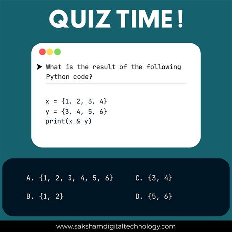 Saksham Digital Technology On Linkedin Pythonquiz Testyourskills