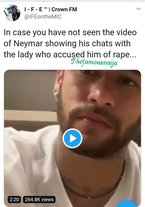 Neymar Exposes All The Sex Chat Nudes Shared With The Lady Accusing