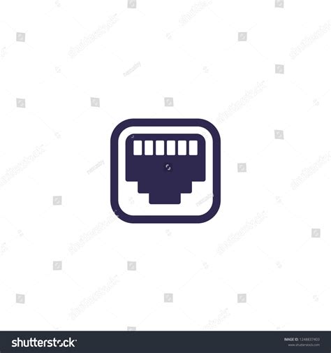 Ethernet Port Icon Stock Vector Royalty Free 1248837403 Shutterstock