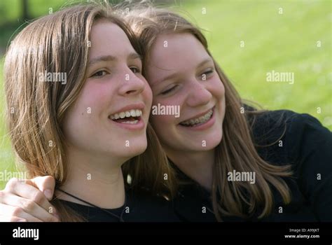Two Girls Years Old Stock Photo Alamy