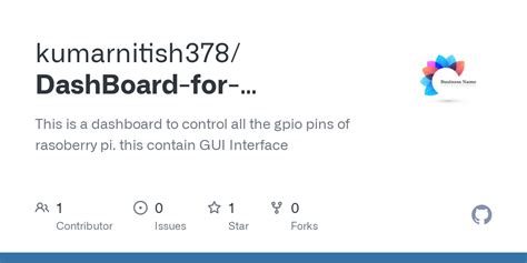 Github Kumarnitish378dashboard For Raspberry Pi Gpio Pins This Is A