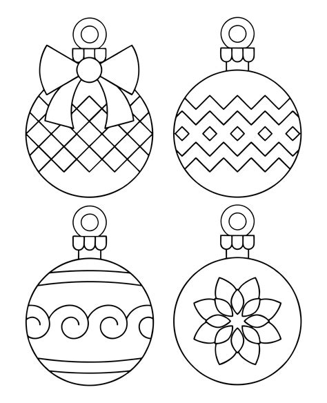 Printable Christmas Ornament Templates Festive Paper Decorations