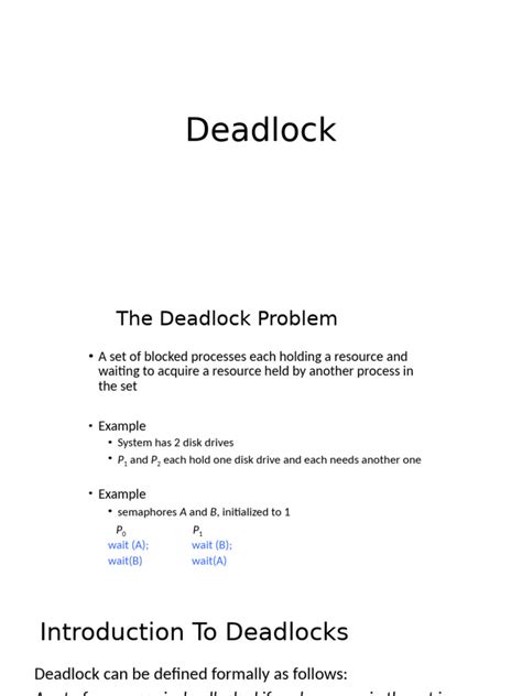 Deadlock Pdf Applied Mathematics Algorithms