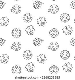 Vector Seamless Pattern Target Programming Algorithm Stock Vector