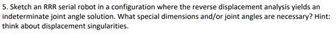 Solved 5 Sketch An Rrr Serial Robot In A Configuration