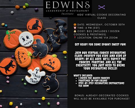 Halloween Cookie Class Edwins Leadership And Restaurant