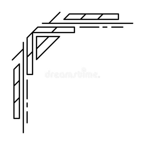 Line Geometric Corner Modern Decorative Linear Element Stock Illustration Illustration Of