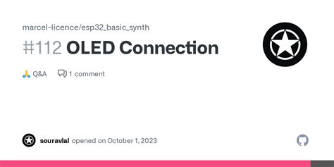 OLED Connection Marcel Licence Esp Basic Synth Discussion GitHub