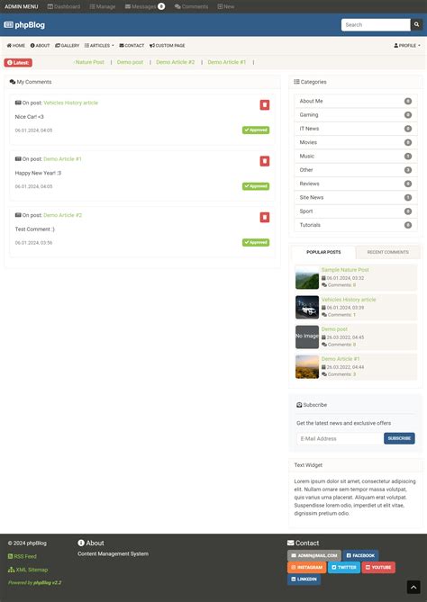 Phpblog News Blog And Magazine Cms By Antonov Web Codecanyon