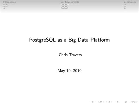 Postgresql As A Big Data Platform Ppt