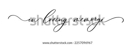 loving memory text vector written elegant stock vector royalty free
