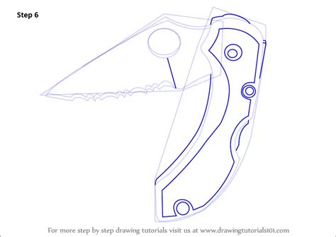 How To Draw A Pocket Knife Knives Step By Step