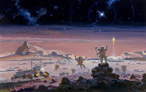 70s Sci Fi Art “pioneering The Space Frontier 8” Robert Mccall