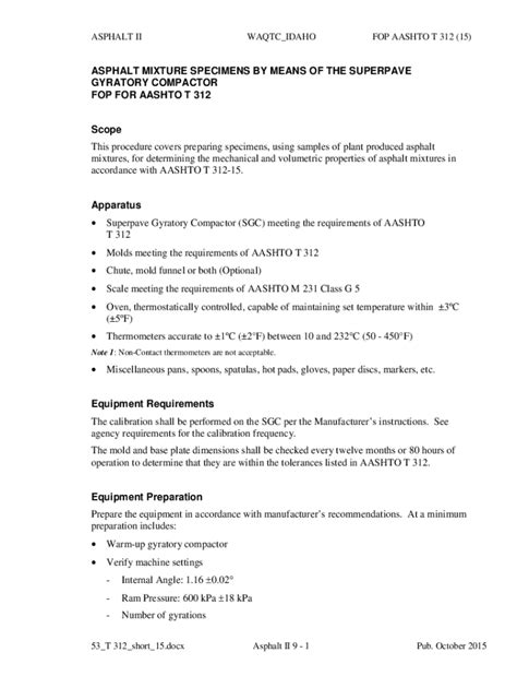 fillable online short forms chapter section 13 fop for aashto r