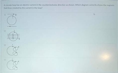 Solved A Circular Loop Has An Electric Current In The Chegg Com