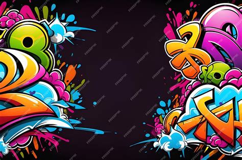 Premium Photo Graffiti Frame Background Graffiti Border Graffiti