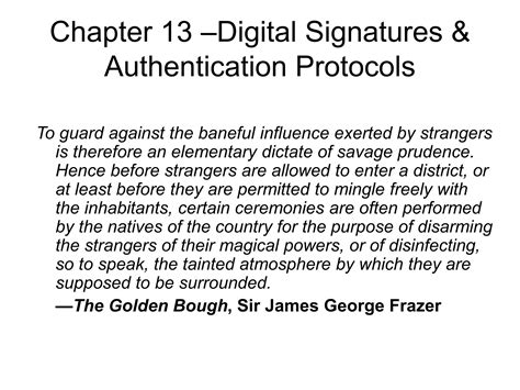 Digital Signatures Authentication Protocols PPT
