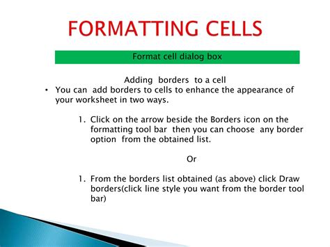 05 Formatting Cells PPTX Computing Technology Computing