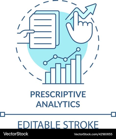Prescriptive Analytics Turquoise Concept Icon Vector Image