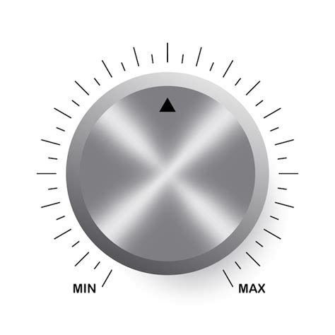 premium vector metal volume switch with a scale min max regulator controller adjustor damper
