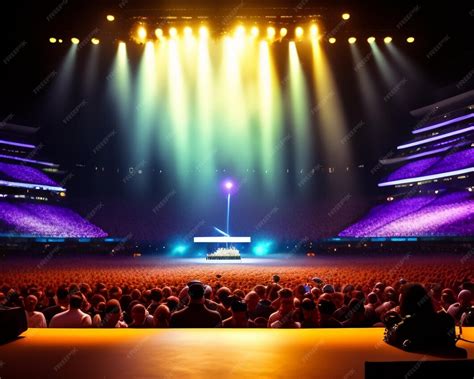 Un Concert Avec Une Scène Et Une Scène Avec Une Scène Au Centre