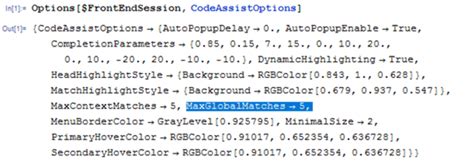 Front End Make Complete Selection To Show More Items Mathematica