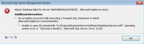 Sql Access Denied · Medos Home Page