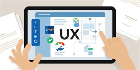 Ux User Experience Design Website Interaction Designer Working On Screen Hands Create Interface