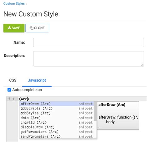 Javascript Custom Styles