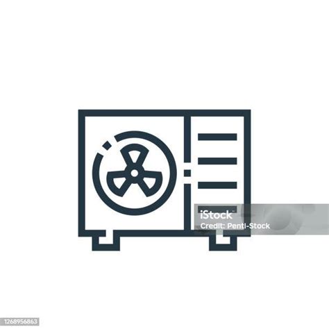 흰색 배경에 격리된 에어컨 벡터 아이콘입니다 웹 사이트 디자인 및 모바일 앱 개발을위한 개요 얇은 라인 에어컨 아이콘 얇은 선 에어컨 윤곽선 아이콘 벡터 에어컨에 대한 스톡