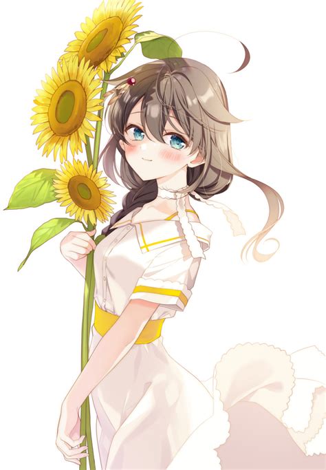Safebooru 1girl Ahoge Belt Black Hair Blue Eyes Braid Cowboy Shot