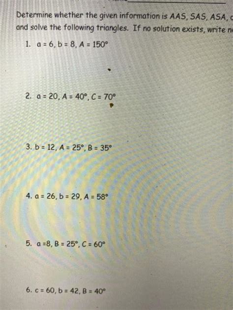 solved please help 1 6 determine whether the given info is