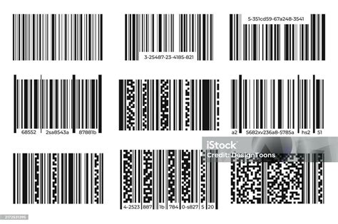 Bar Code Icon Collection Modern Black Product Code Bar Labels Isolated