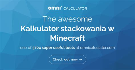 Kalkulator Stackowania W Minecraft