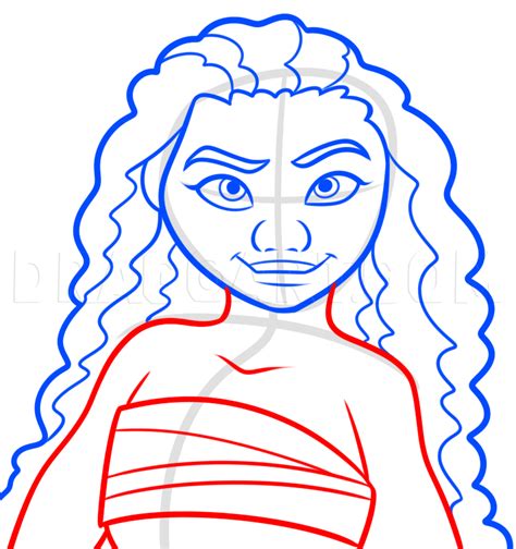 How To Draw Moana Drawing Step By Step By Dawn Dragoart