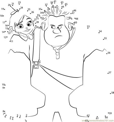 Wreck It Ralph Anger Dot To Dot Printable Worksheet Connect The Dots
