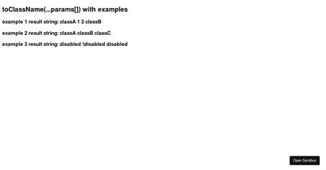To Class Name Codesandbox