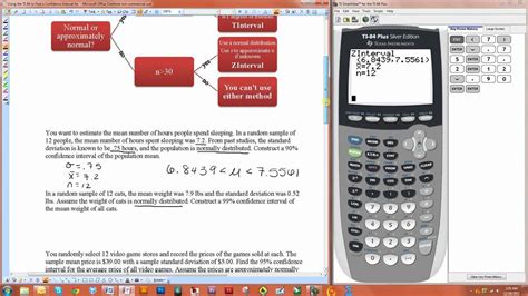 Using The Ti 84 To Find A Confidence Interval For A Population Mean